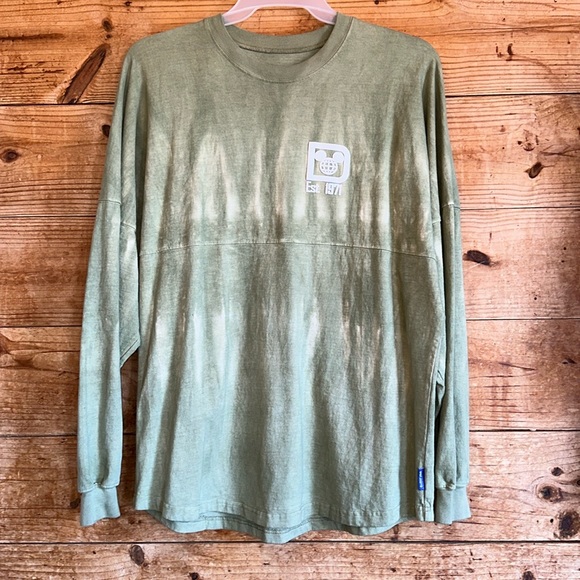 Disney | Tops | Walt Disney World Spirit Jersey Sage Green Acid Washtie ...